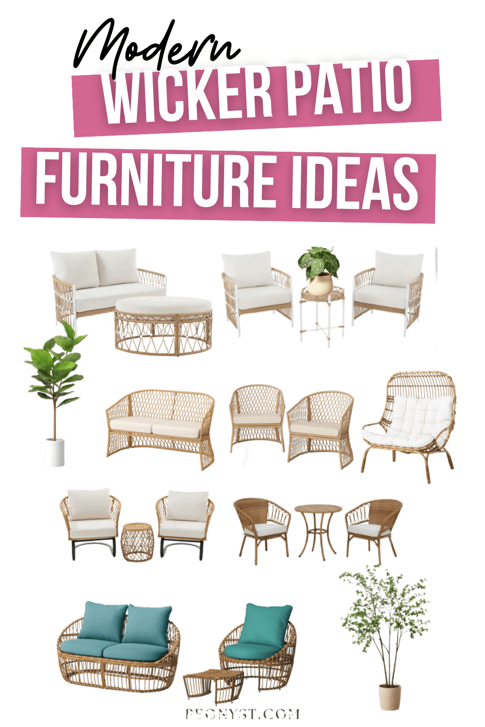Best Modern Boho Wicker Patio Furniture Ideas (You Can Buy From Amazon ...