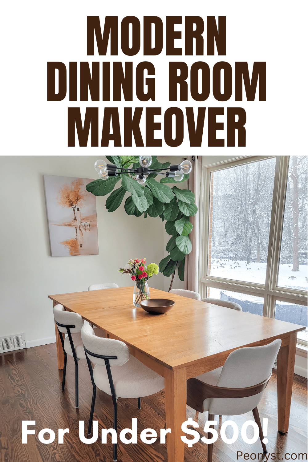 Modern Organic Dining Room Makeover: How We Upgraded for Under $500 ...